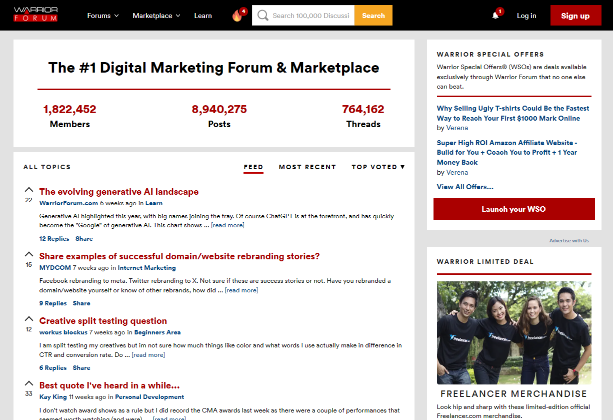 Warrior Forum Review - marketer.money
